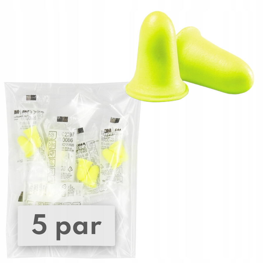 Zatyczki Stopery do Uszu 3M EAR SOFT FX 5 Par - 5015415104798 - 12520870840 - Allegro