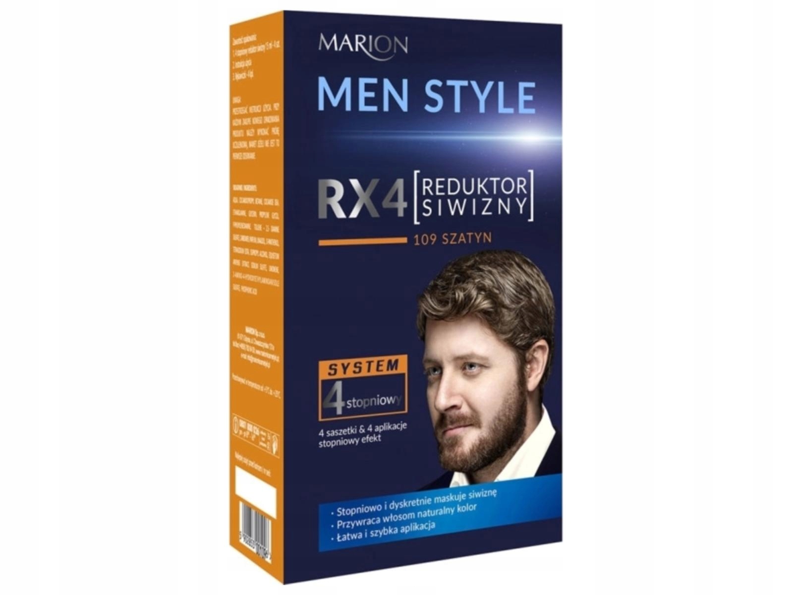 Marion Men Style RX4 Odsiwiacz Reduktor siwizny Szatyn 109 4x15 ml ...