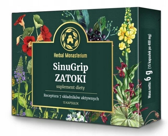 Suplement diety Herbal Pharmaceuticals SinuGrip Zatoki 15 kapsułek ...