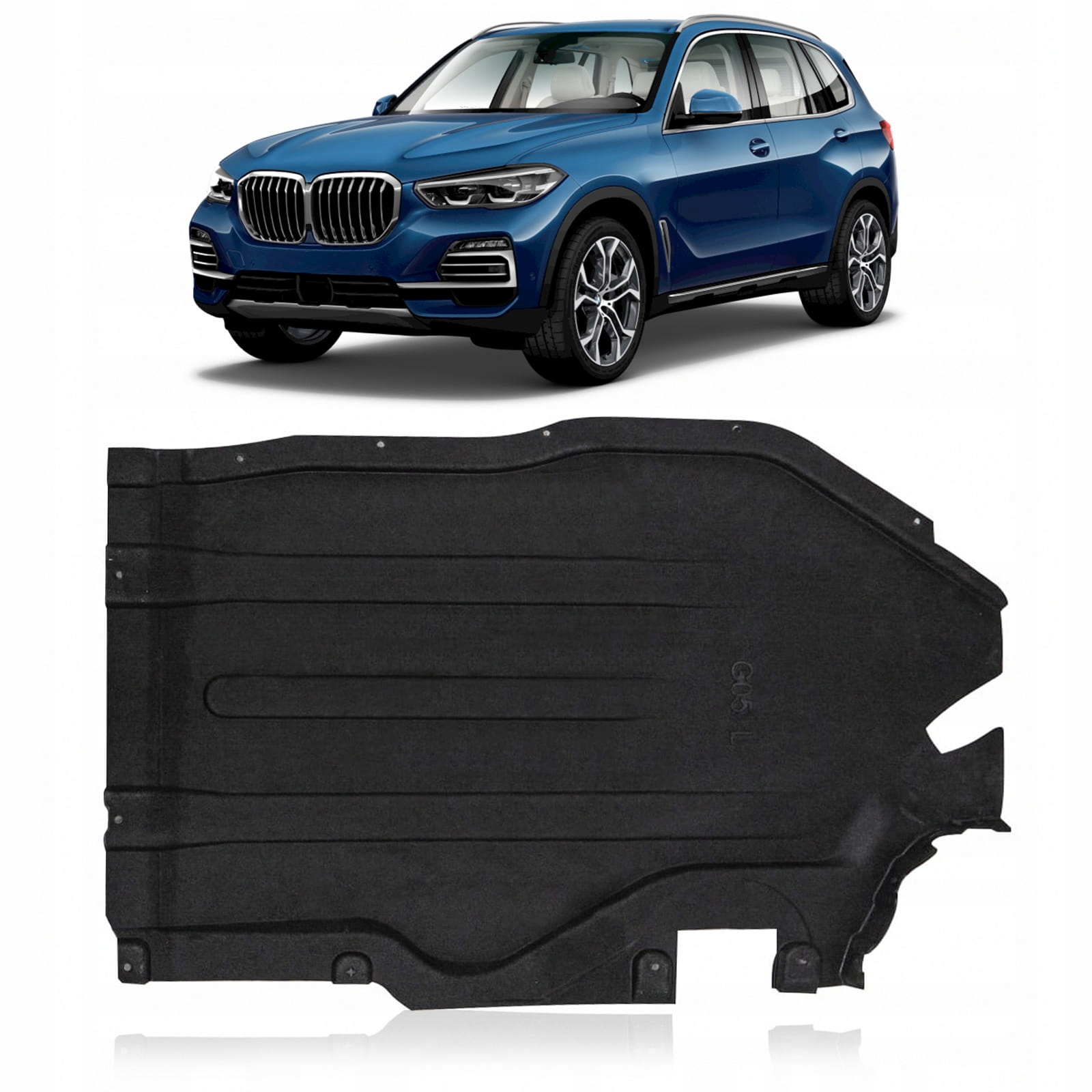 BMW X5 G05 2018+ MATERIAŁOWA OSŁONA PODWOZIA TYLNA LEWA 51757424887 ...