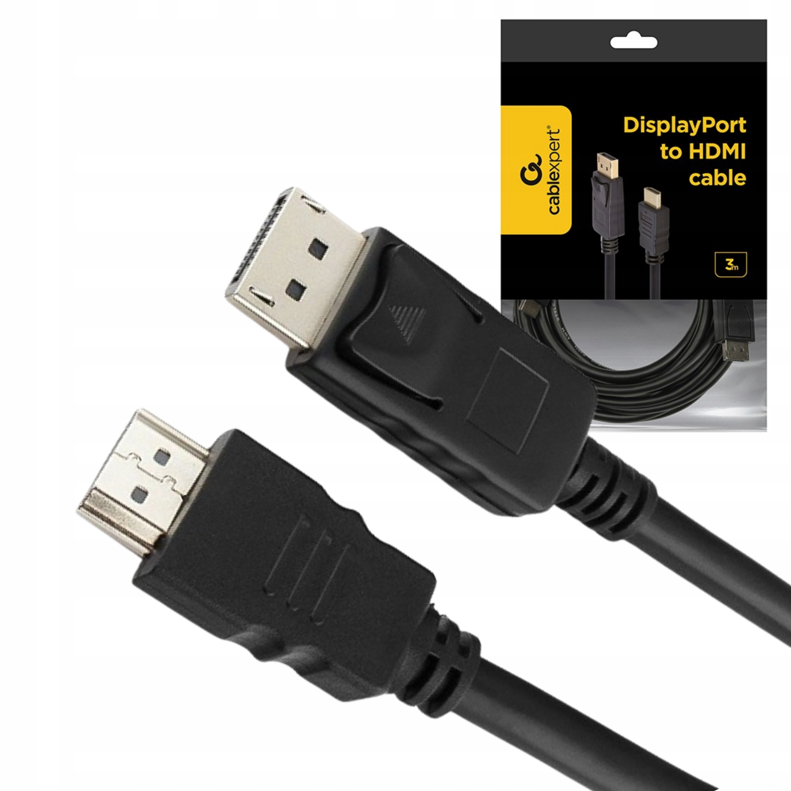 Kabel przewód adapter DP DisplayPort na HDMI 3m - Sklep, Opinie, Cena w ...