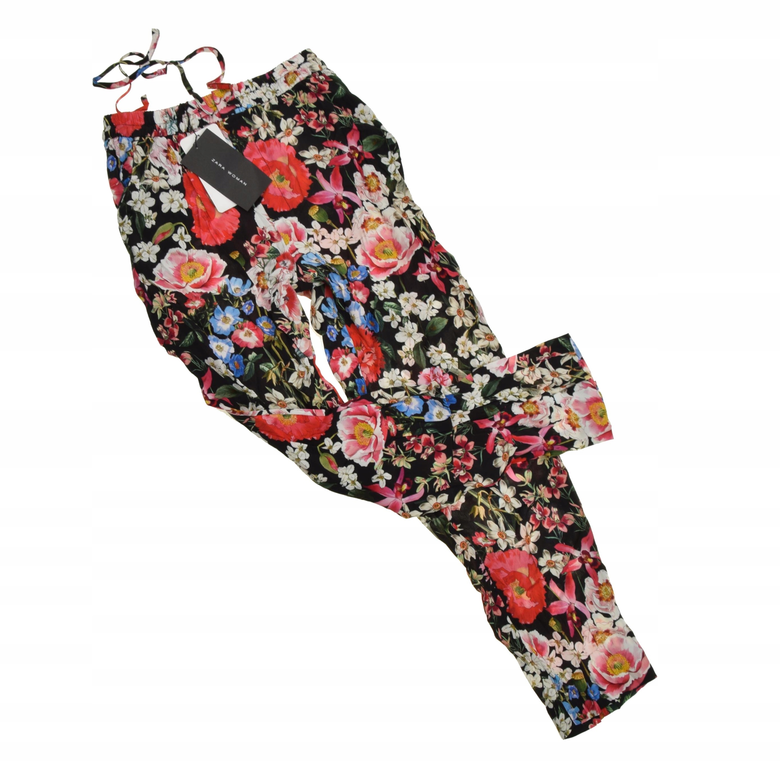 ZARA PIĘKNE KWIATOWE SPODNIE KOLOR ___ r. XS • Cena, Opinie - Allegro