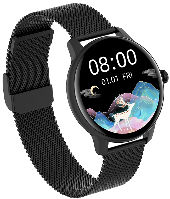 CZARNY DAMSKI ZEGAREK G.ROSSI SMARTWATCH BLUETOOTH KCAL PULS - ZESTAW ...