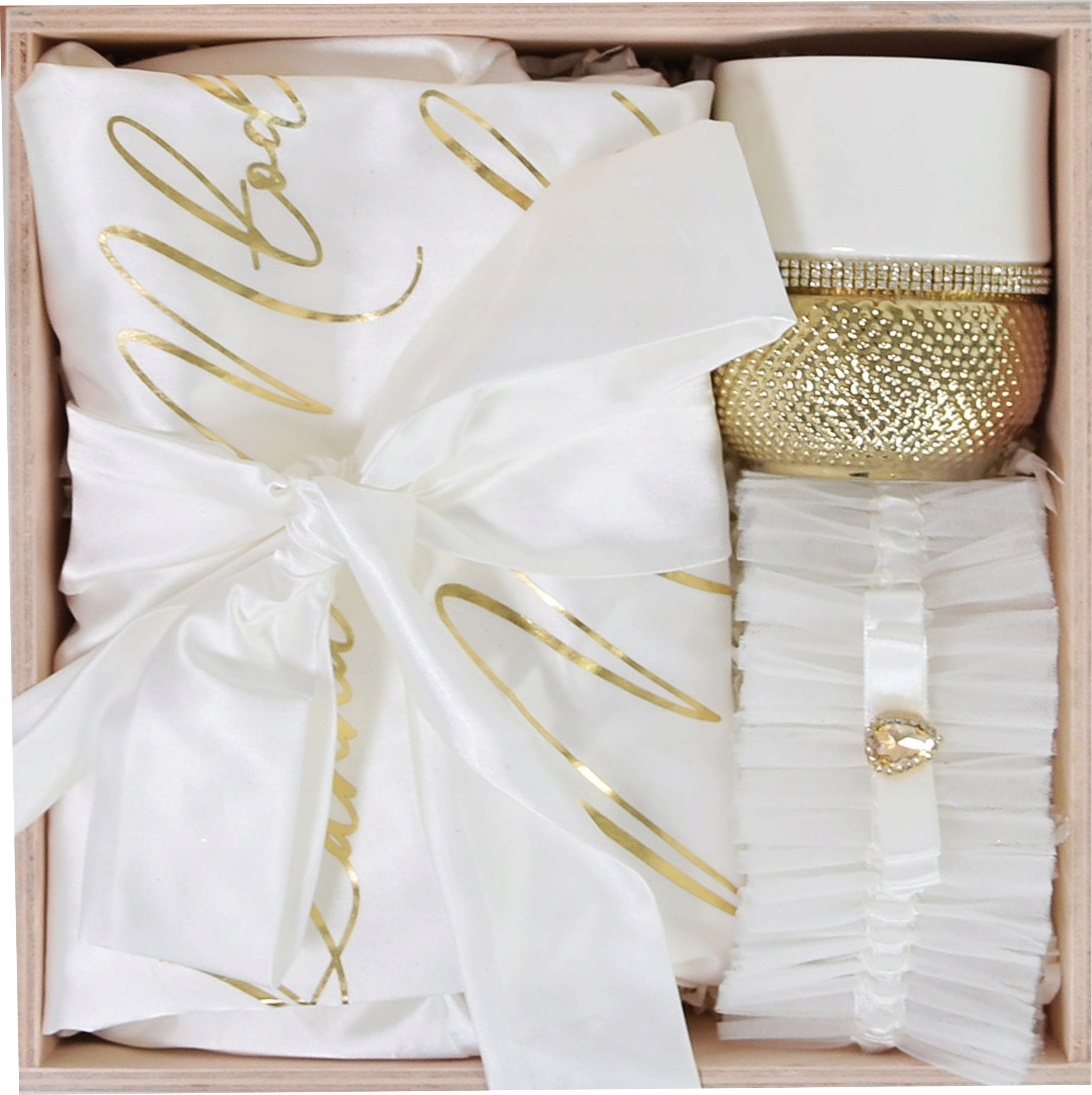 Prezent na wieczór panieński dla panny młodej podwiązka + szlafrok ...