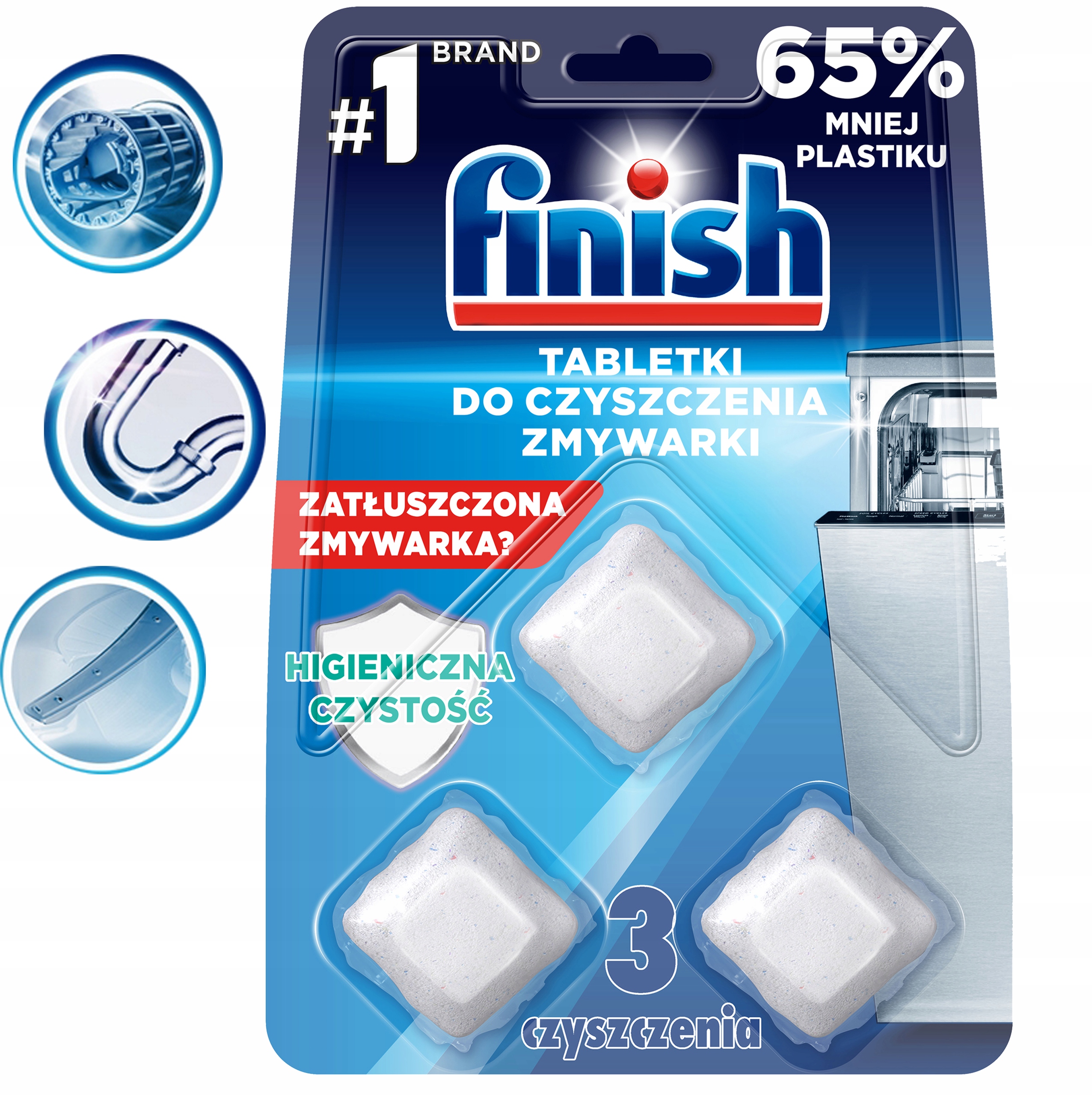 FINISH TABLETKI MYJĄCE DO ZMYWARKI 3 SILNÉ - Allegro