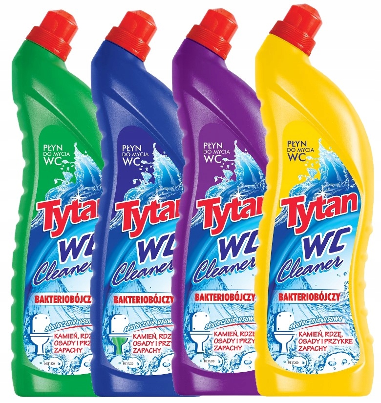 Tytan PŁYN DO WC TOALET 4x1200ml ZESTAW MIX PROMO Bakteriobójczy 16161261104 - Allegro.pl