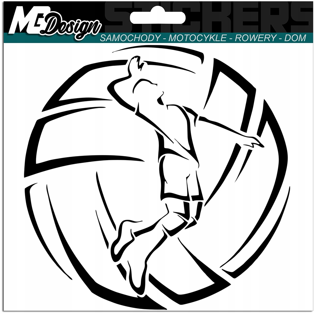 SAMOLEPKA na auto VOLEJBAL VOLLEYBALL SPORT 15x15 za 125.00CZK - Allegro