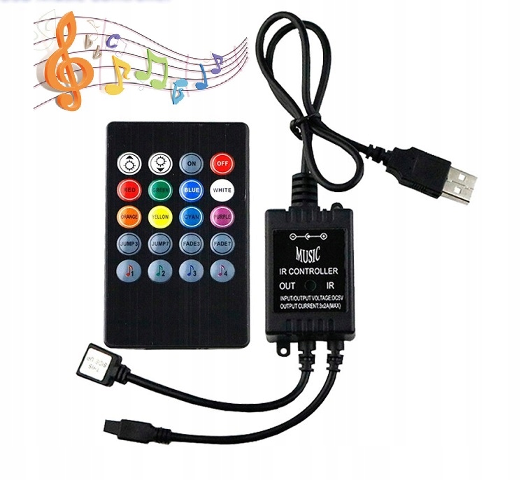 Sterownik Kontroler USB MUZYCZNY do taśm LED RGB (5905309241893) • Cena ... Sterownik Kontroler USB MUZYCZNY do taśm LED RGB (5905309241893) • Cena ...
