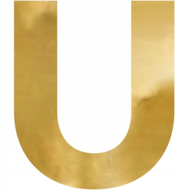 LITERA literka U złota LUSTRZANA duża 61 cm (5904555004733) • Cena ...