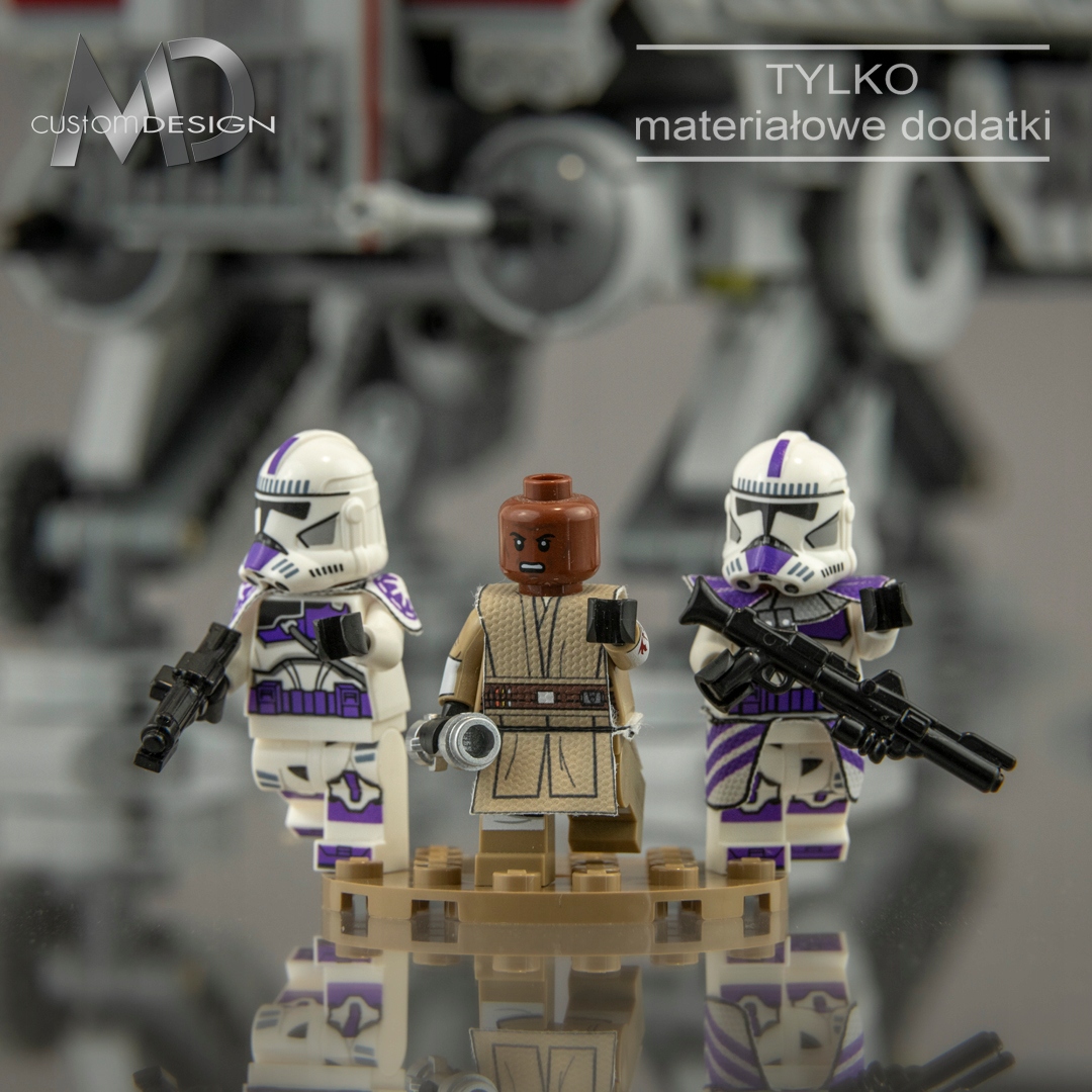 Custom kama i pauldron do LEGO clone trooper 187th Legion i Mace Windu ...