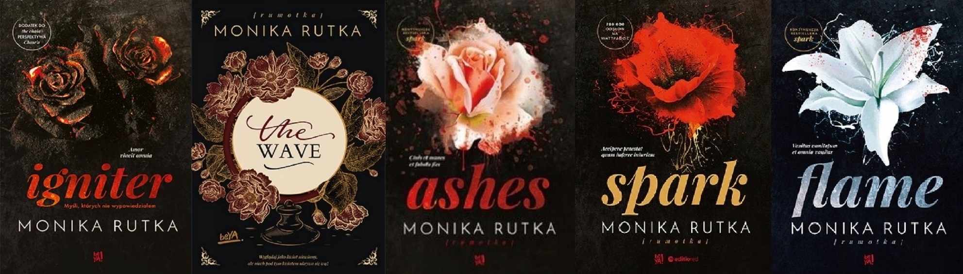Igniter + The Wave + Ashes + Spark + Flame Monika Rutka (14677582468) | Książka Allegro