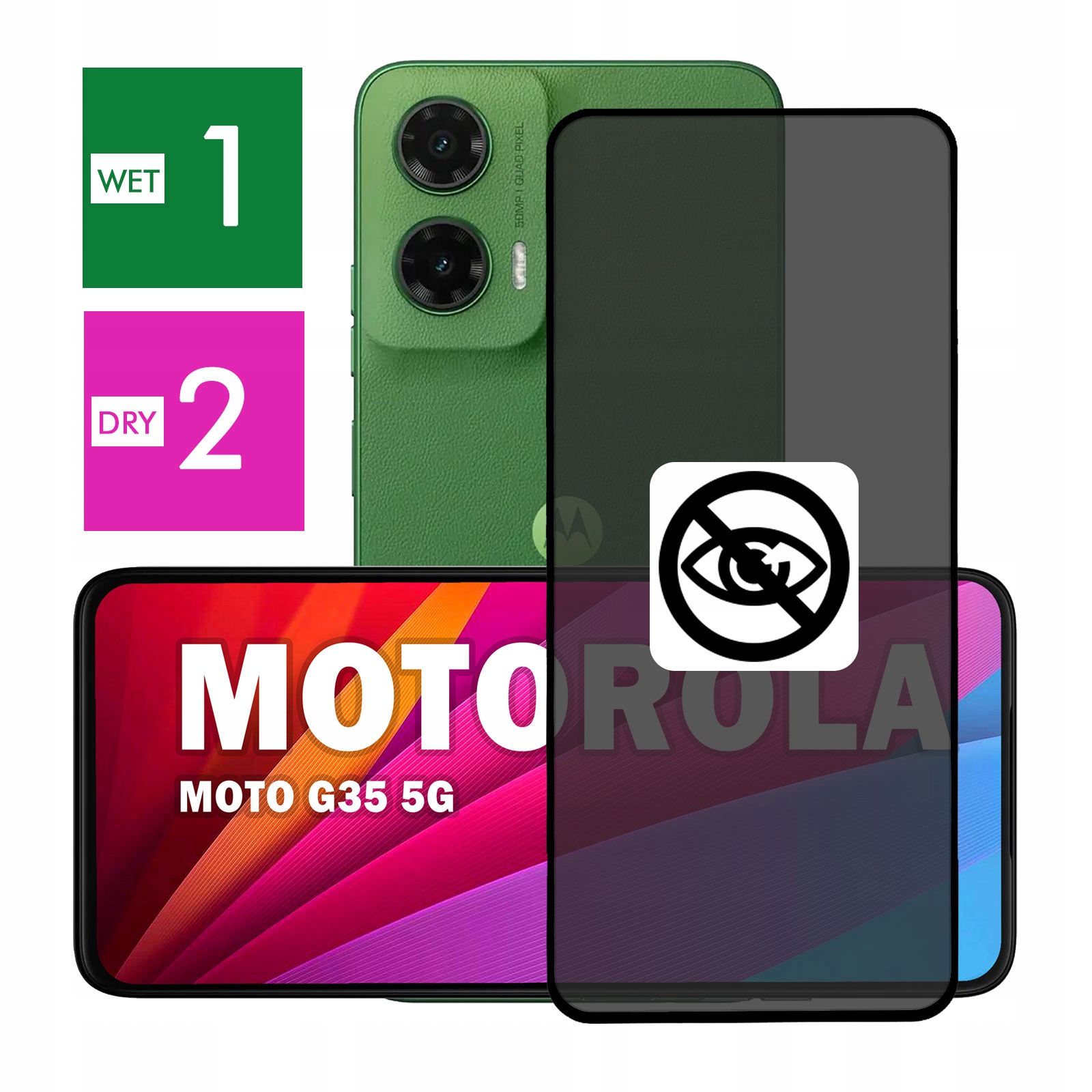 SKLO PRO MOTOROLA MOTO G35 5G PRIVATIZAČNÍ PROTIŠPIONÁŽNÍ CELÁ OBRAZOVKA 5D, • Ceny, Recenze ...