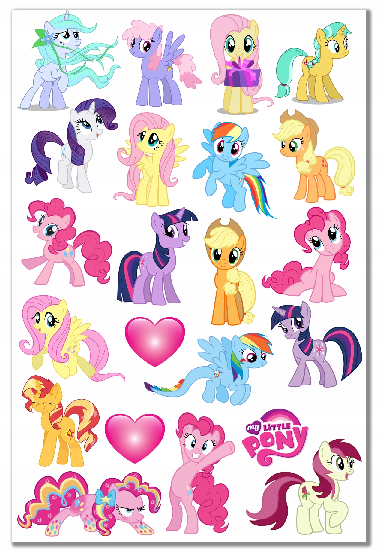Naklejki Koniki Pony Kucyk 10x15 Arkusz dla Dzieci 13179173750 - Allegro.pl