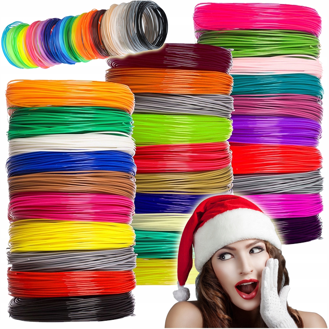 FILAMENT PLA Náplne do 3D pera MIX FARIEB Veľká sada Filamenty 100 m ...