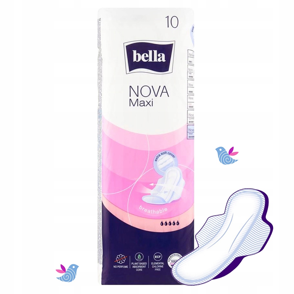 Podpaski higieniczne Bella Maxi Nova ze skrzydełkami 10 szt ...
