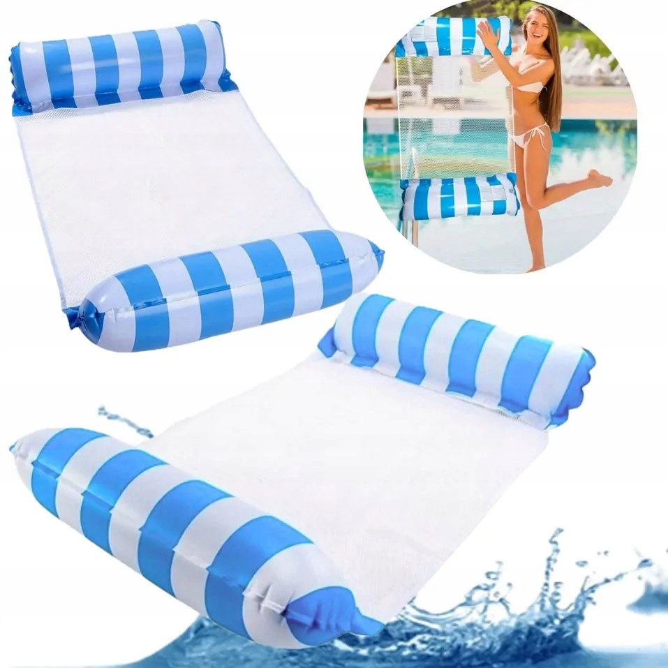 HAMAK MATERAC DMUCHANY WODNY FOTEL DO WODY PŁYWANIA LEŻAK NA BASEN ...