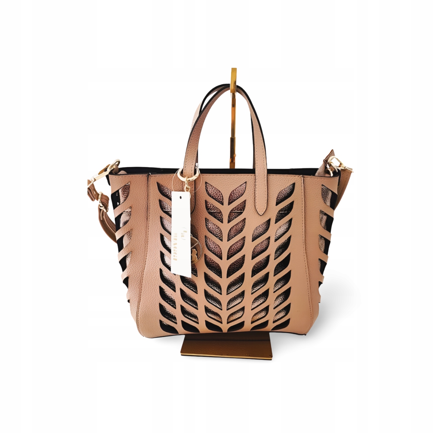 Laura Biaggi torebka shopper skóra ekologiczna beżowy • Cena, Opinie • Shoppery 17315907766 ...