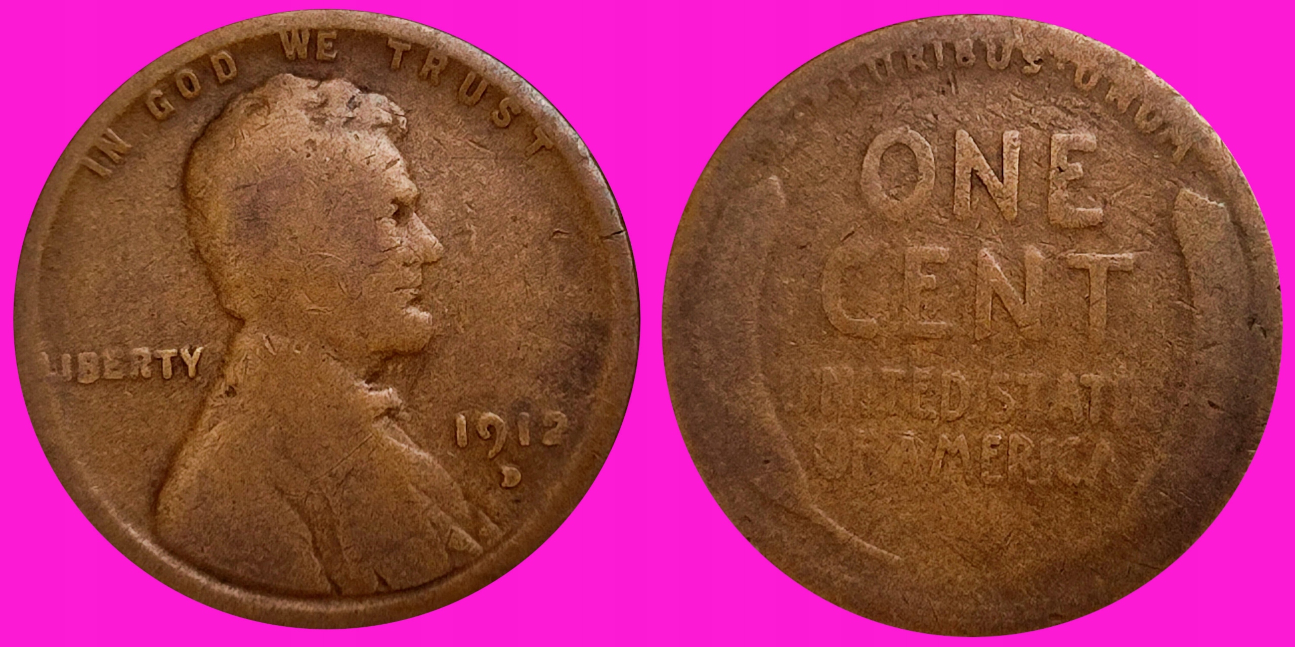 USA 1 Cent 1912 „D” - Pénzverde Denver Örökös67 /U264 za 6340.00HUF-ért ...