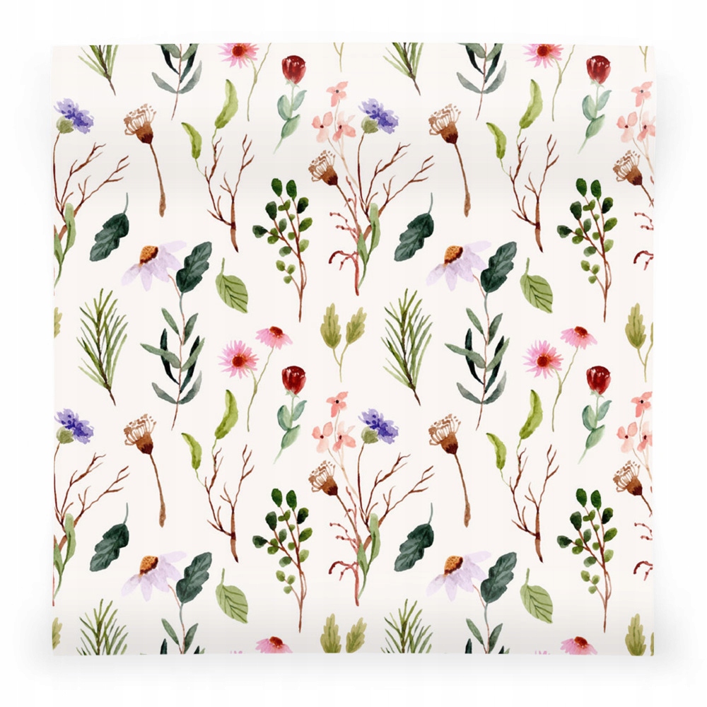 Tapeta do jadalni zioła polne kwiaty łąka (0089687789293) • Cena ...