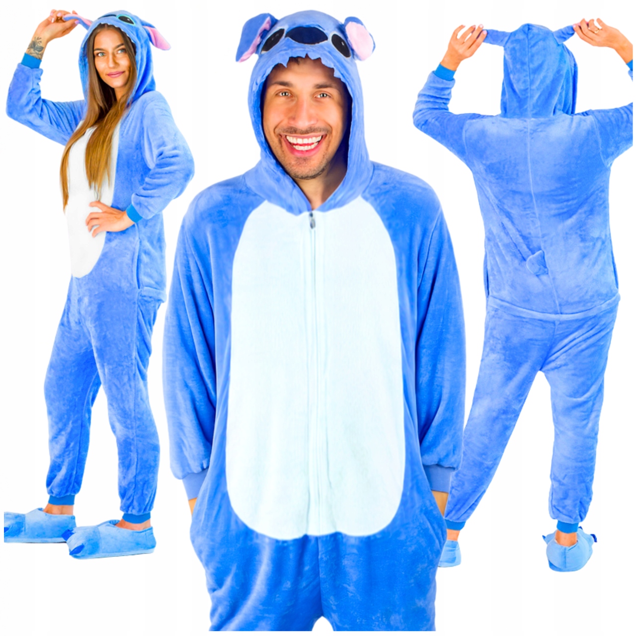 PIŻAMA PRZEBRANIE STRÓJ KOMBINEZON KIGURUMI DAMSKA MĘSKA STITCH PREZENT ...