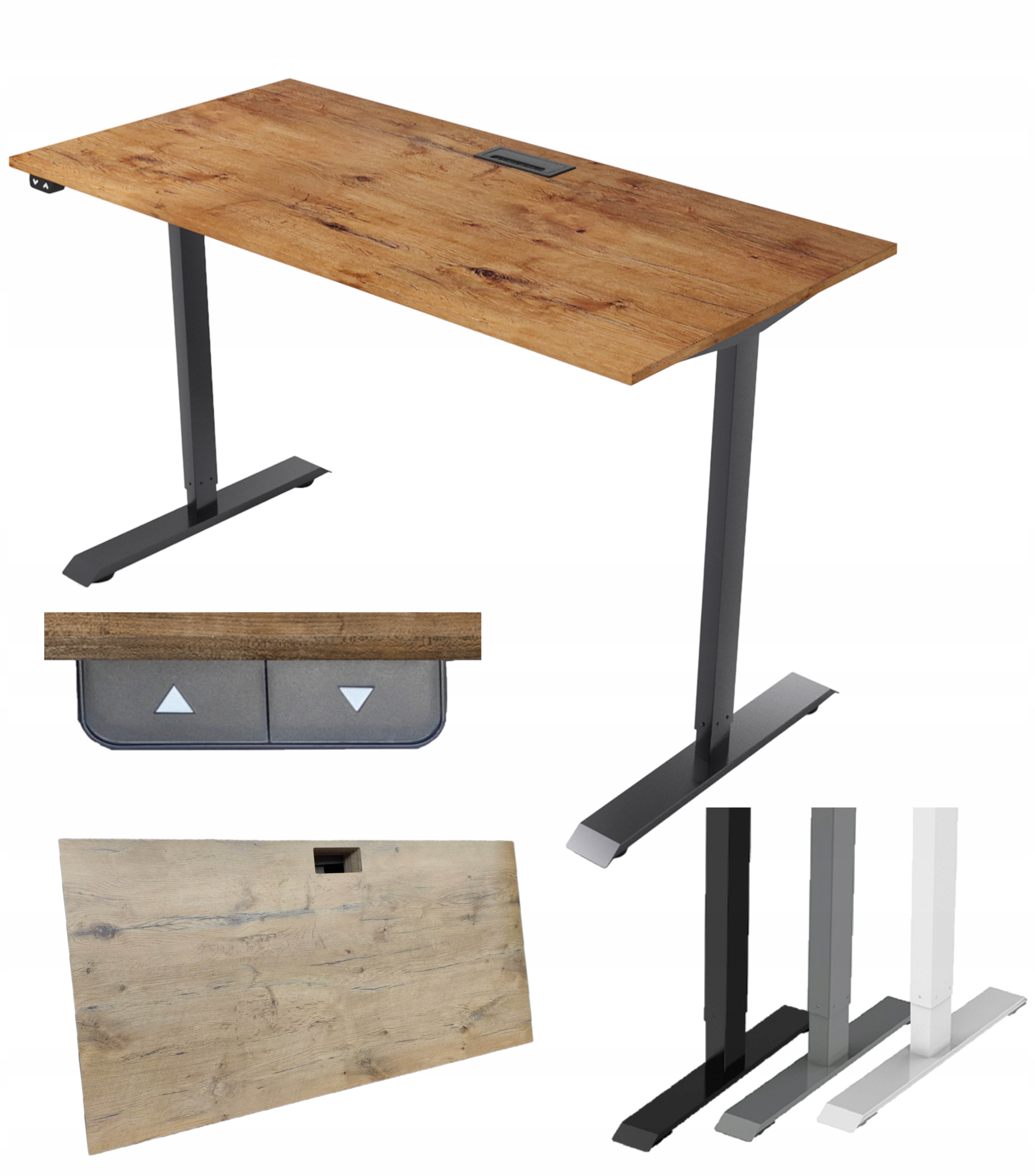 Biurko z regulacją wysokości Biurko regulowane Biurko elektryczne ...