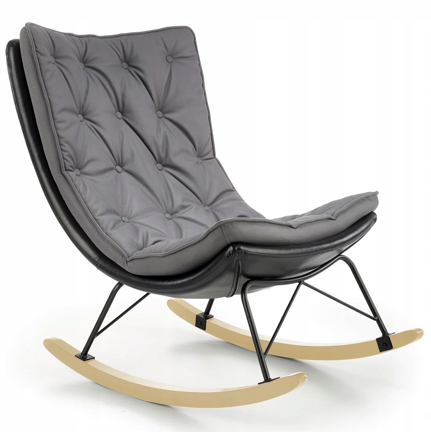 Fotel Bujany do Salonu INDIGO Skórzany Popielaty (V-CH-INDIGO-FOT ...