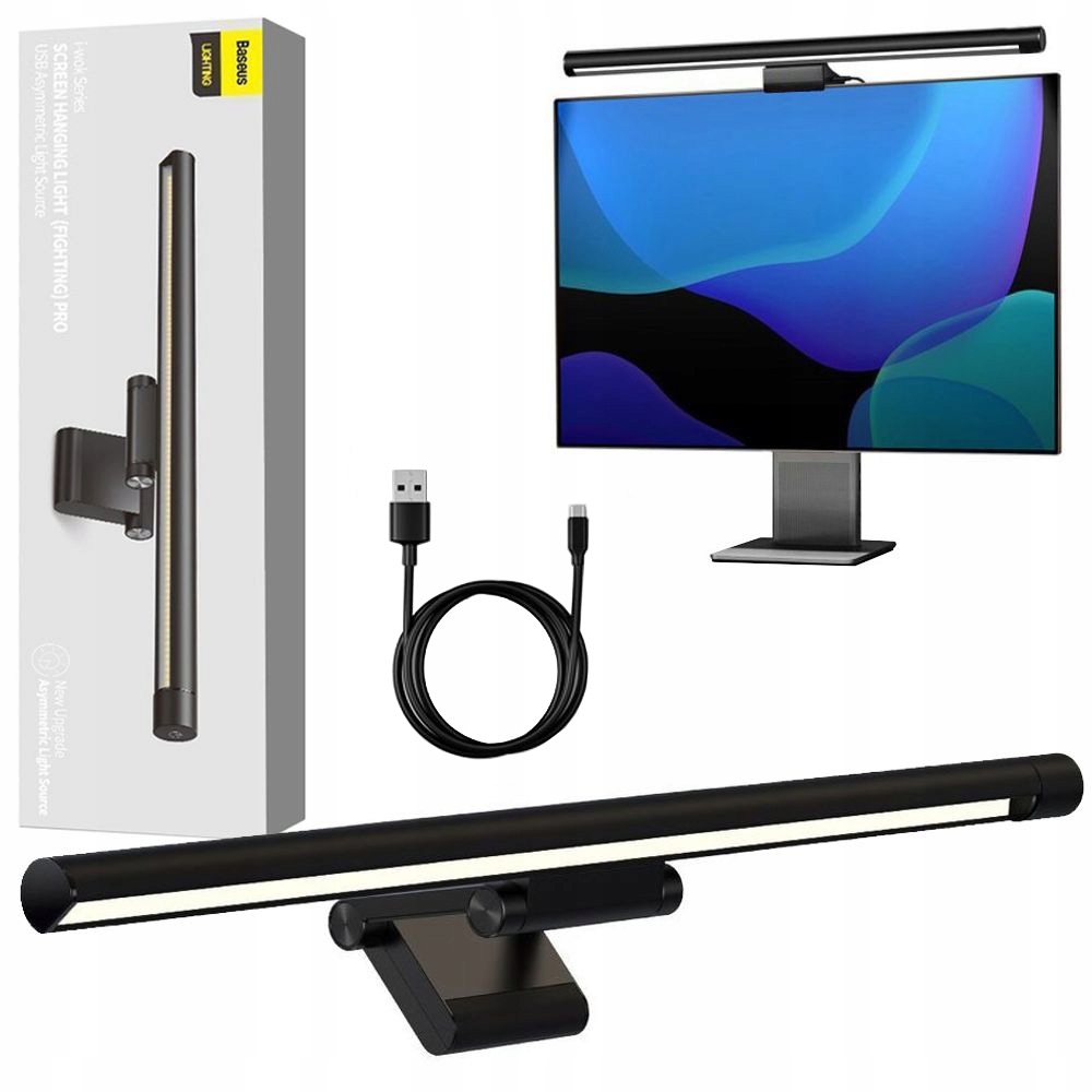 Baseus LED světlo na monitor Počítač Light Screen Bar Nastavení jasu za ...