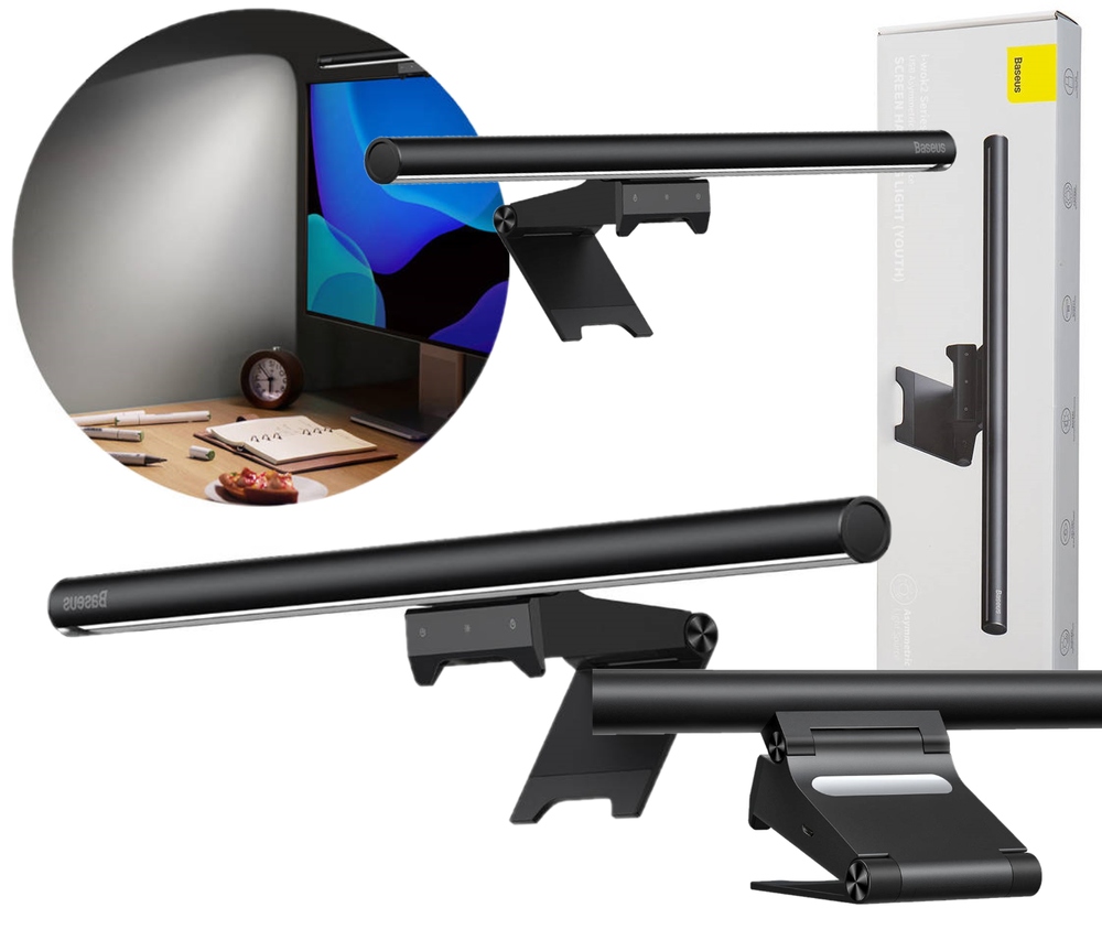 Lampka LED na monitor do pulpitu ekranu Baseus (DGIW000101) • Cena, Opinie • Lampki biurkowe ...