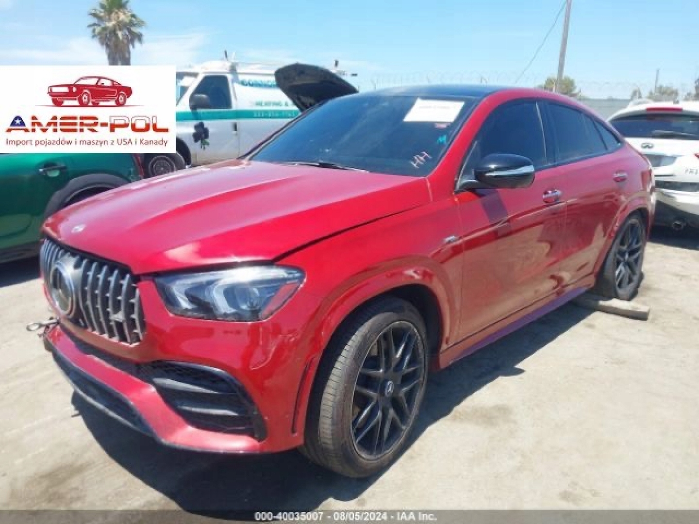 Mercedes-Benz GLE 2023r, AMG 53, Coupe, 3.0L, 4Matic 3.0 Benzyna 430KM - Allegro