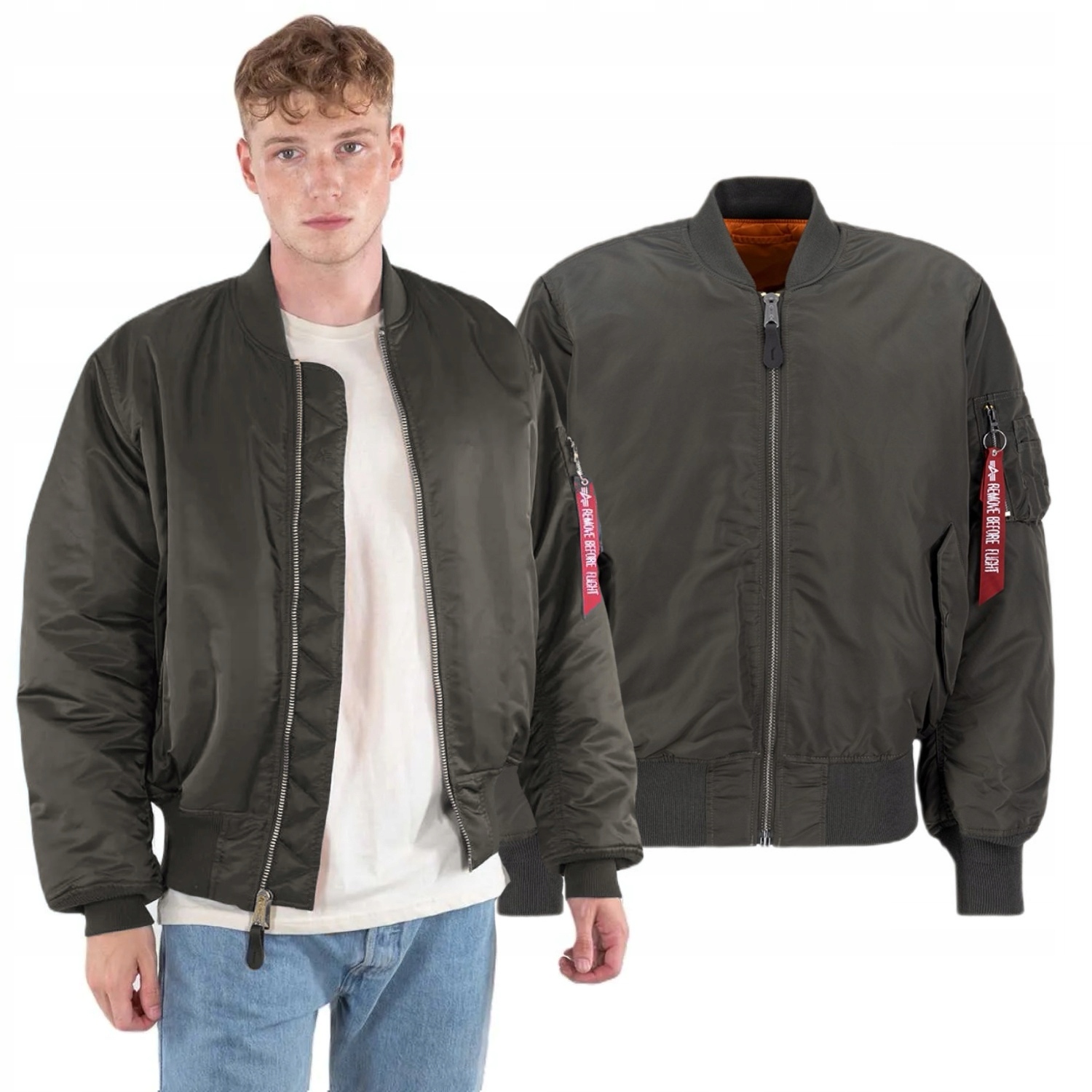Kurtka Alpha Industries MA-1 100101 04 Szara XXL (4260050282092) • Cena, Opinie • Kurtki ...