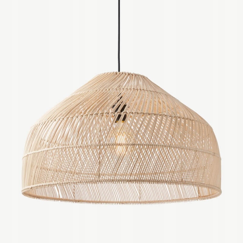 Lampa Wisząca Rattanowa Boho Beżowa Czarna • Cena, Opinie • Lampy ...