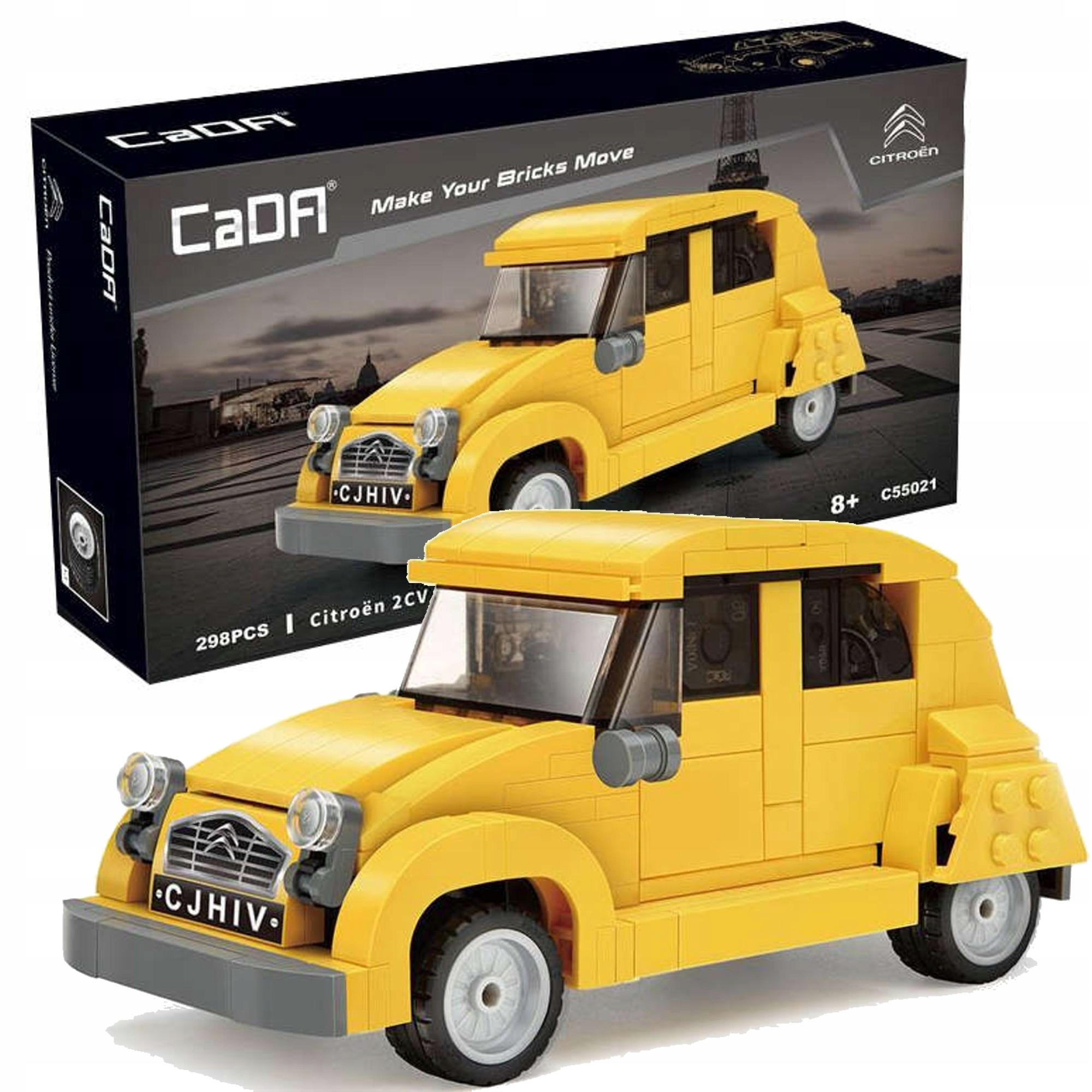 CADA KOCKY AUTOMOBIL CITROEN 2CV AUTO MESTSKÉ AUTO VOZIDLO 298 DIELOV ...