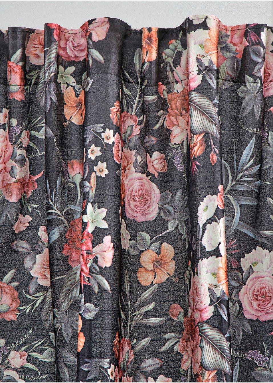 bip ZASŁONA KWIATOWY WZÓR 1 SZT 145/140 (6954037260217) • Cena, Opinie • Zasłony gotowe ...