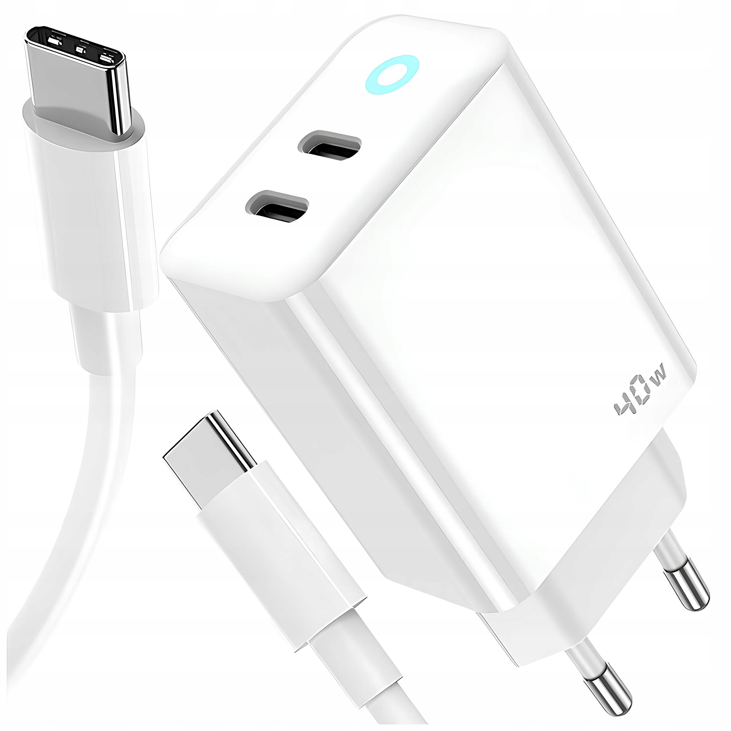 SZYBKA ŁADOWARKA SIECIOWA DO TELEFONU USB TYP C 40W USB-C QC + KABEL USB-C - Sklep, Opinie, Cena ...