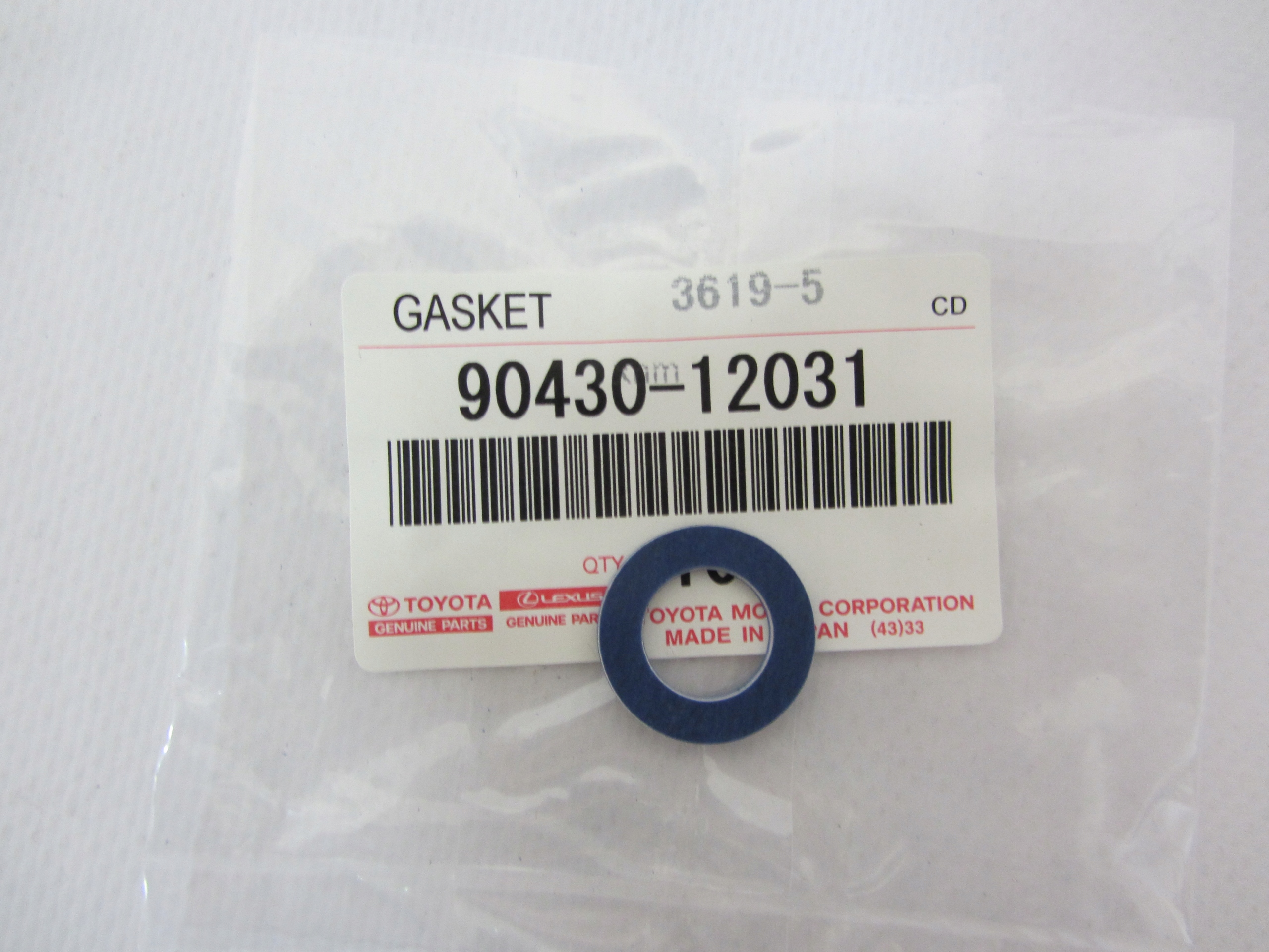 Toyota OE 90430 12031 pierścień uszczelniający, korek spustowy oleju ...