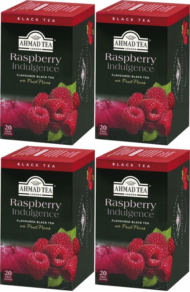 Herbata czarna Ahmad Tea Raspberry malina 80szt (0054881009522) • Cena, Opinie • Herbata owocowa ...