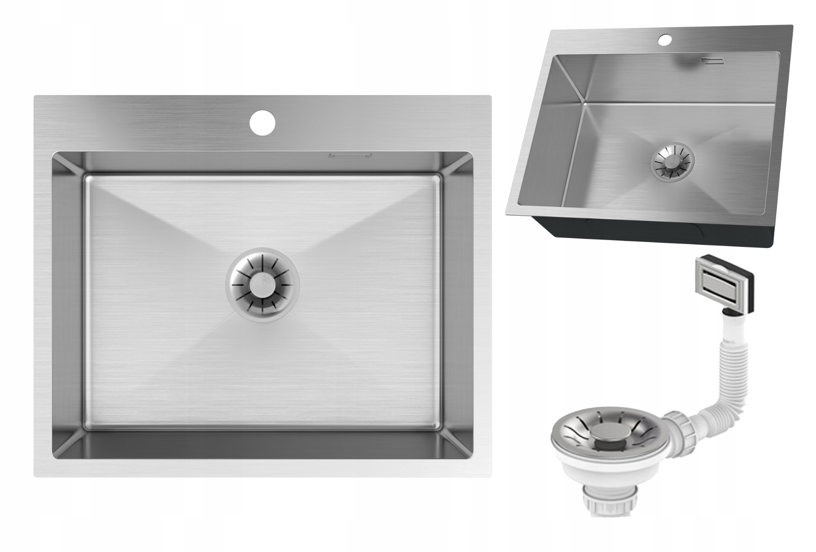 Egykamrás mosogató Granitan SILVO ezüst acél, (5905036627977) • Ár ...