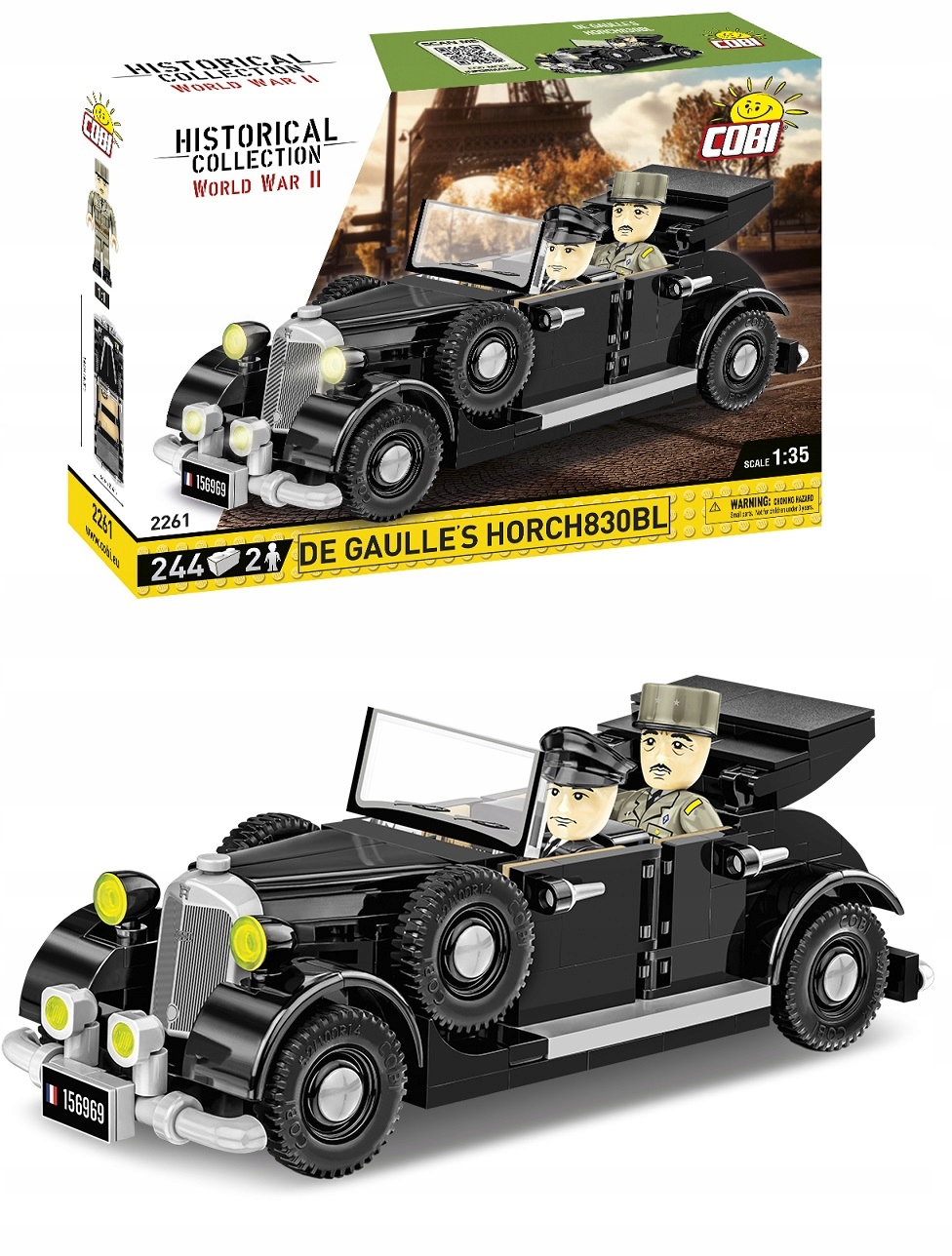 KLOCKI COBI 2261 GENERAŁ DE GAULLE`S HORCH 830BL (5902251022617) • Cena ...