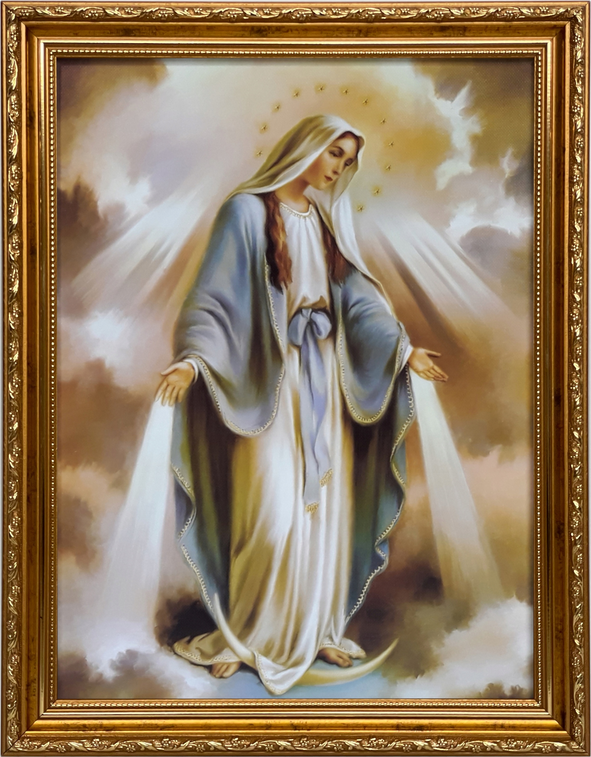 OBRAZ 46x36 MARYJA NIEPOKALANA ZŁOTA RAMA • Cena, Opinie • Obrazy ...