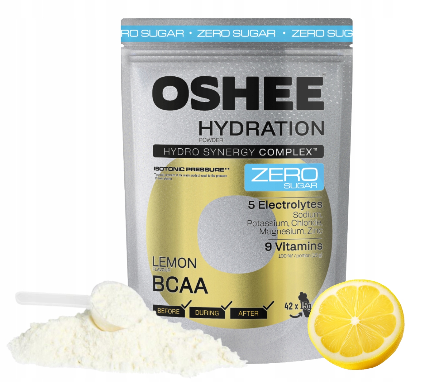 OSHEE Hydration Zero Sugar proszek Lemon BCAA 630 g - 5905868422856 ...