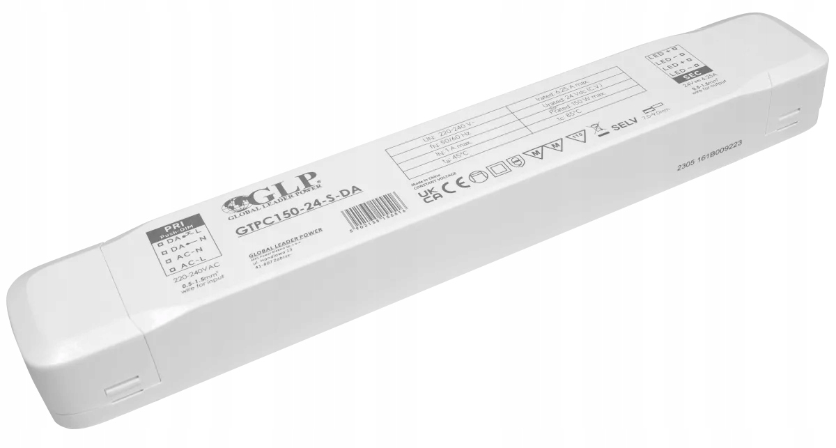 Zasilacz LED GLP 24V 6,25A 150W DALI II ściemnianie push GTPC-150-24-S ...