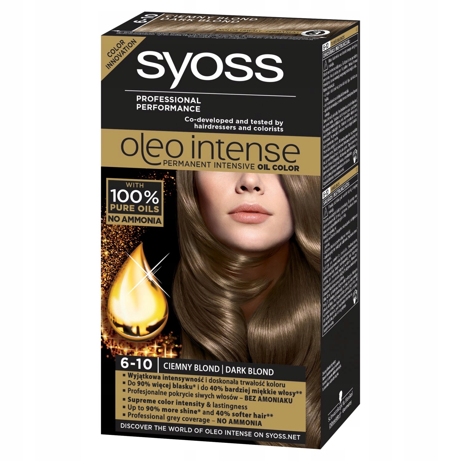 SYOSS Oleo Intense Farba do Włosów 6-10 Ciemny Blo 10987975372 - Allegro.pl