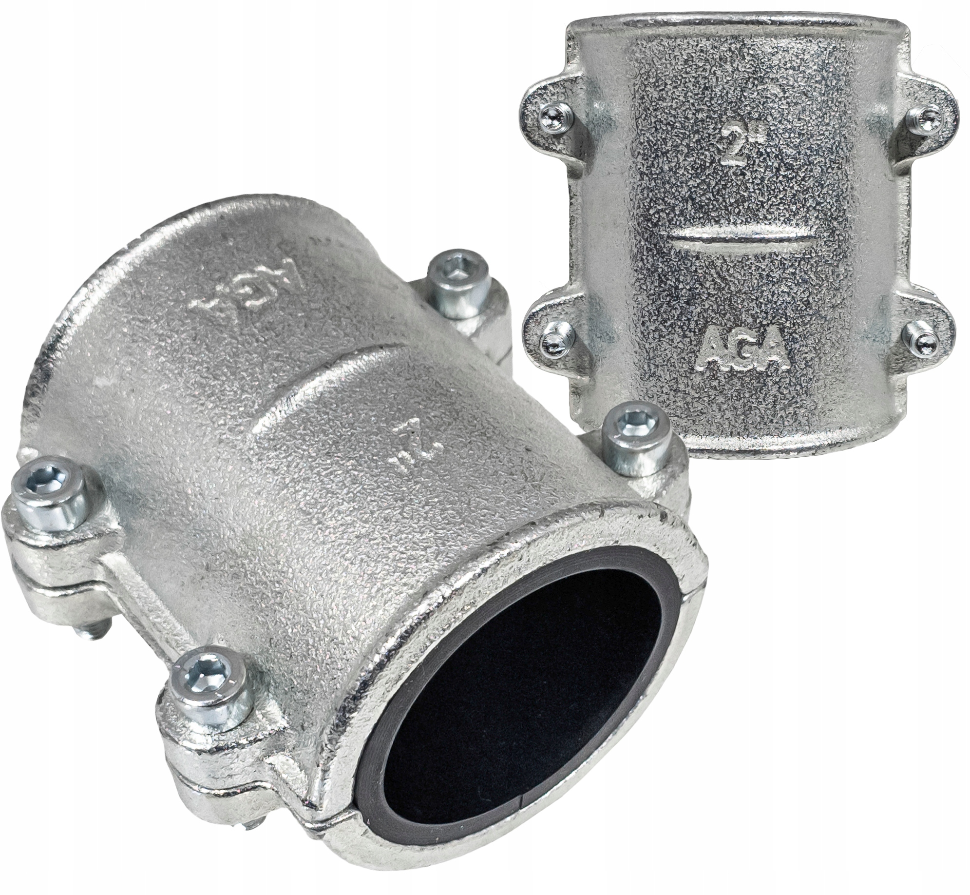 ZŁĄCZKA OBEJMA MUFA NAPRAWCZA DN50 2" DN50 OCYNKOWANA OCYNK ŻELIWNA AGAFLEX (11010006) • Cena ...