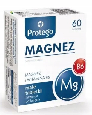 PROTEGO magnez B6 witamina B 60 tabletek (5902020378129) • Cena, Opinie • Preparaty witaminowo ...