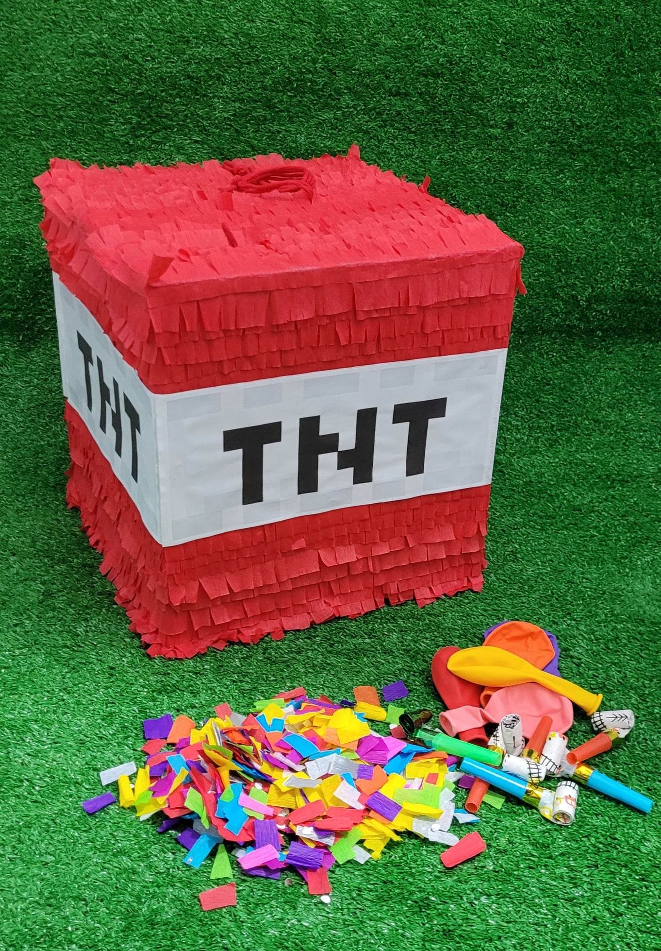 Piniata Minecraft TNT XXL 30x30x30 + Gratisy !!! 15127460627 - Allegro.pl