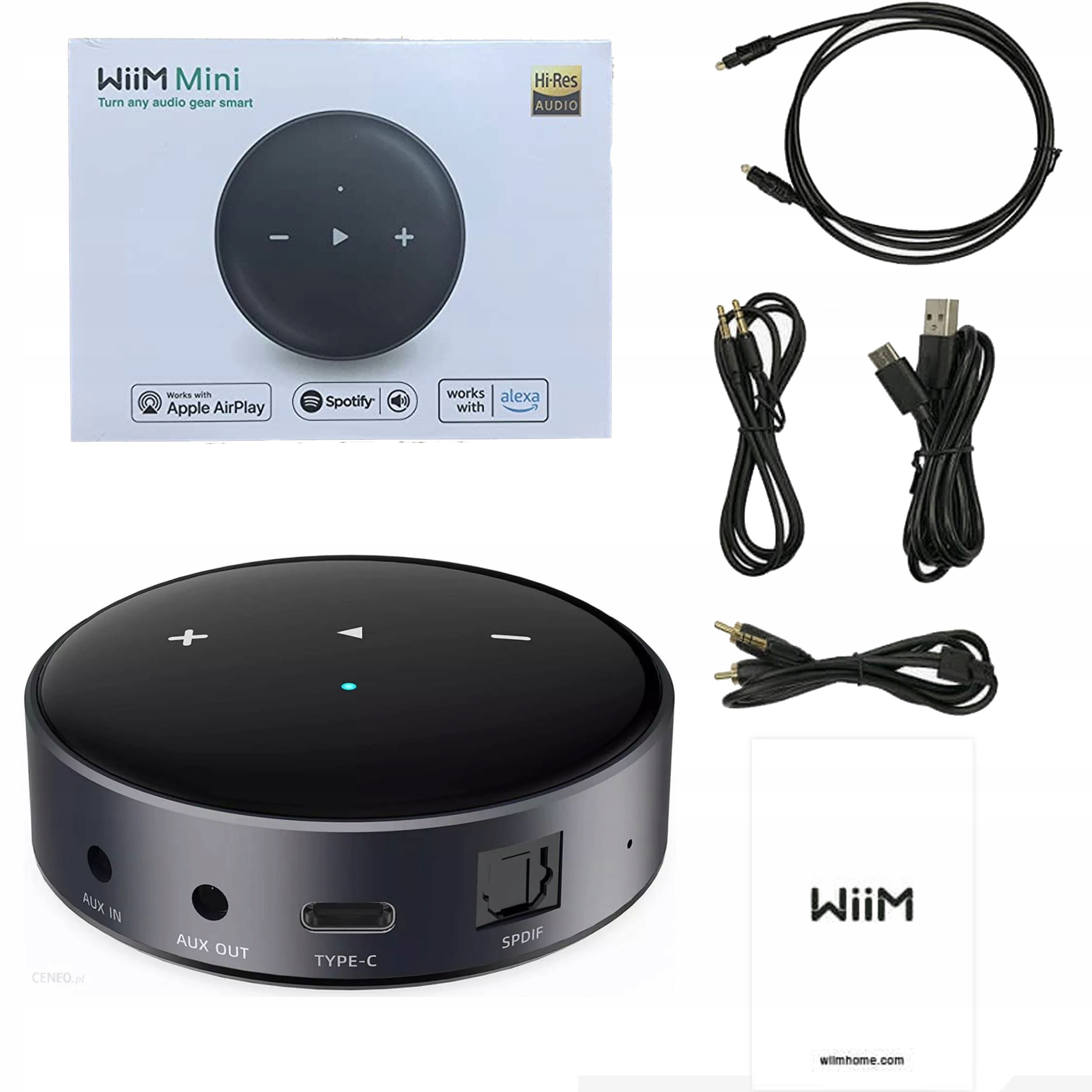 WiiM MINI Streamer Hi-Res AirPlay Tidal Spotify Odtwarzacz Sieciowy ...