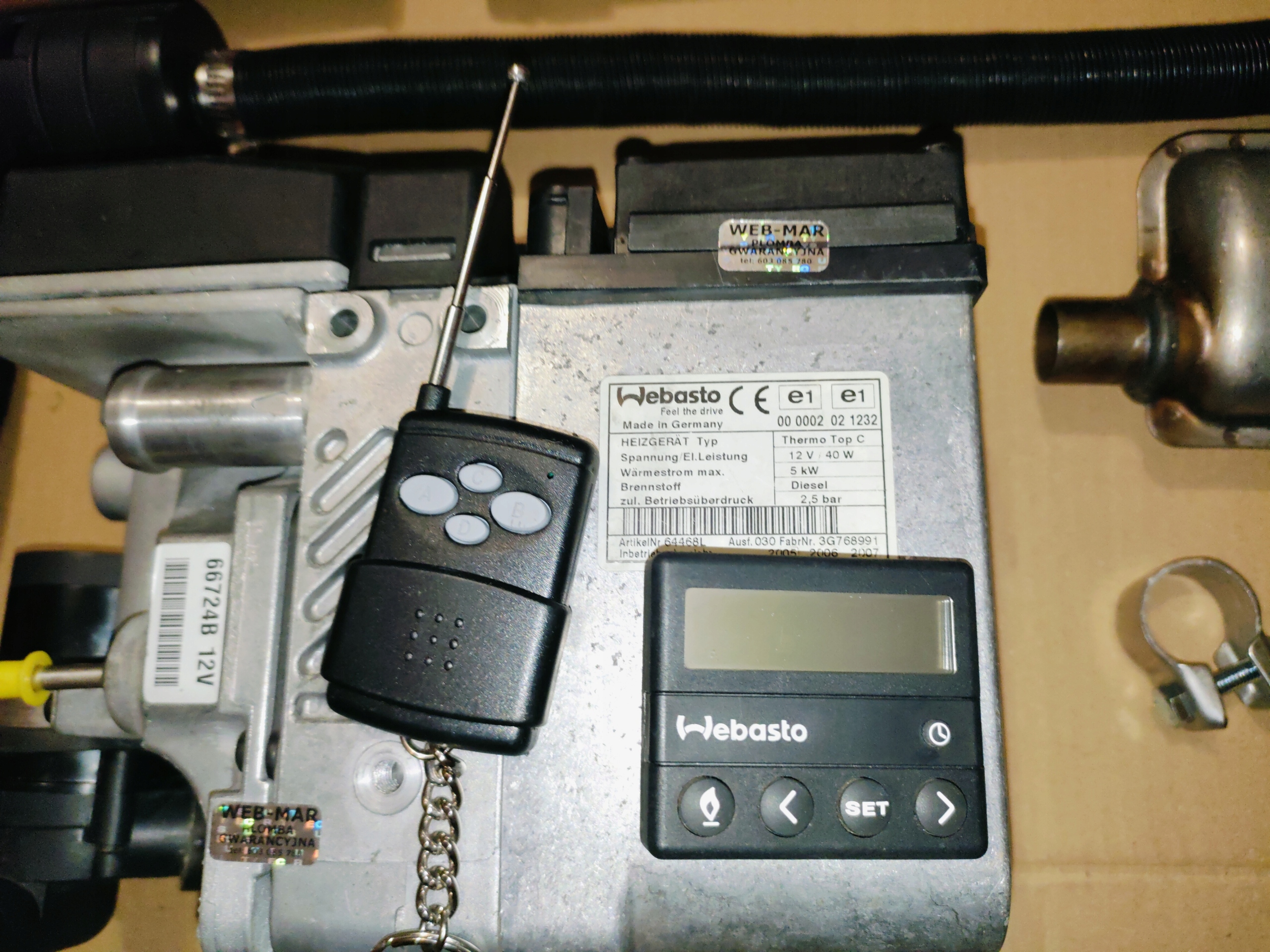 Webasto Thermo Top C/ZC 5kW DIESEL Mondeo Mk3 TDCI zegar + pilot • Cena ...