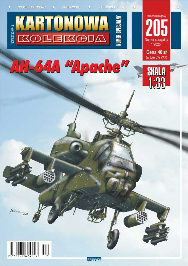 Kartonowa Kolekcja 205 _ AH-64A Apache + LASER • Opinie - Allegro