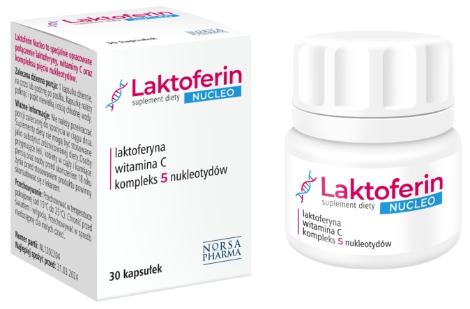 Norsa Pharma LACTOFERIN NUCLEO 30kaps LAKTOFERYNA (5905669770149 ...