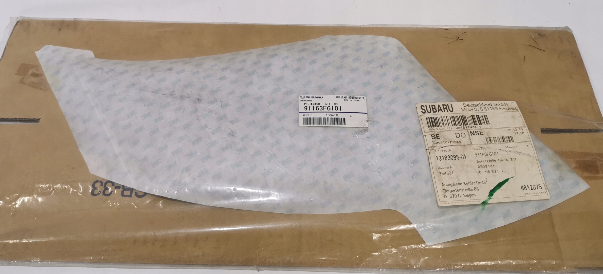 SUBARU IMPREZA STI 08-NAKLEJKA FOLIA NA DRZWI TYŁ za 175.00PLN z ...